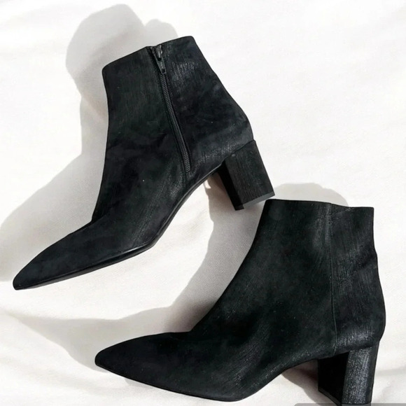 Agl | Shoes | Agl Black Marette Leather Heeled Boots Size 42 Us 15 ...